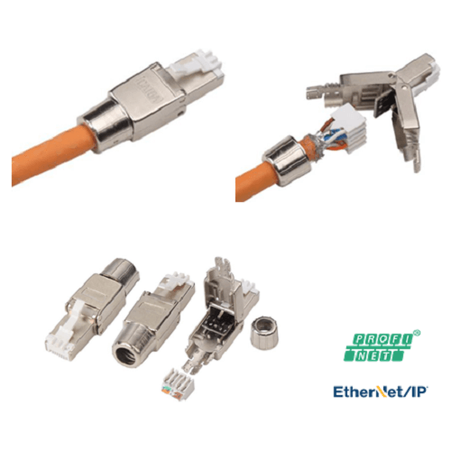 Plug RJ45 CAT6A 180° Metálico - Eurocabos